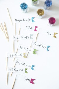DIY Sparkle Food Picks for New Year's Eve