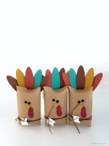 Thanksgiving Pillow Box Turkey Place Cards | Tauni Everett