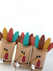 Thanksgiving Pillow Box Turkey Place Cards | Tauni Everett