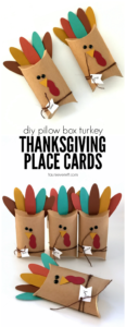 Thanksgiving Pillow Box Turkey Place Cards | Tauni Everett