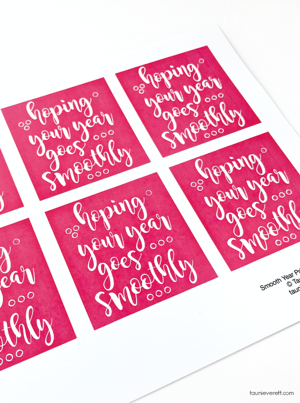 Print + Cut Smooth Year Gift Tag | Tauni Everett