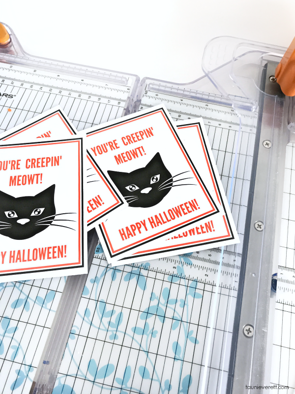 Black Cat Halloween Printable Gift Tag | Tauni Everett