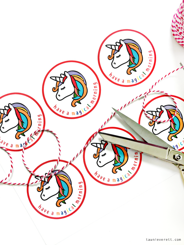 Magical Morning Unicorn Printable Gift Tag | Tauni Everett